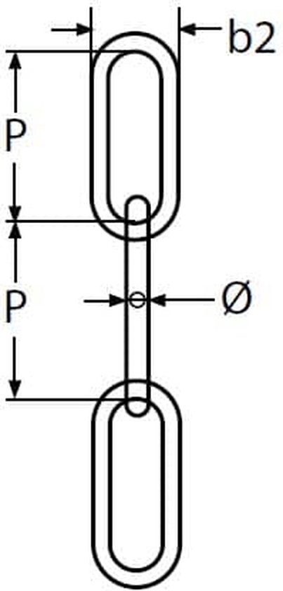 Ketting 6 mm langschalmig DIN 763 per meter RVS-316 (A4) | bol.com