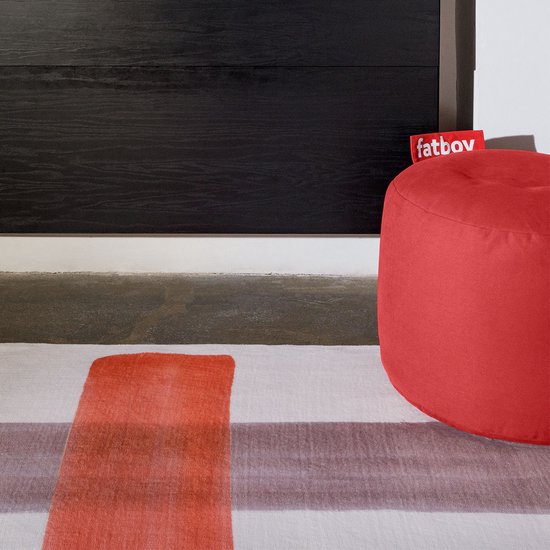 Fatboy Poef Rond Rood - 35h x ø 50 cm - Afwasbaar - Stonewashed | bol.com