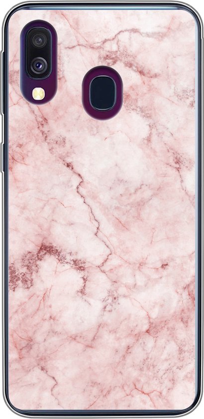 Coque Samsung Galaxy A40 - Marbre - Rose - Luxe - Coque de téléphone en ...