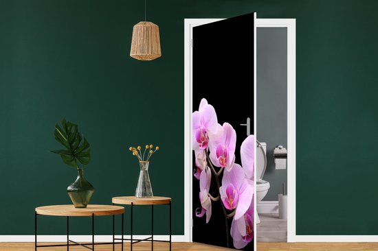 Deursticker Orchidee - Bloemen - Roze - Flora - 90x205 cm - Deurposter | bol
