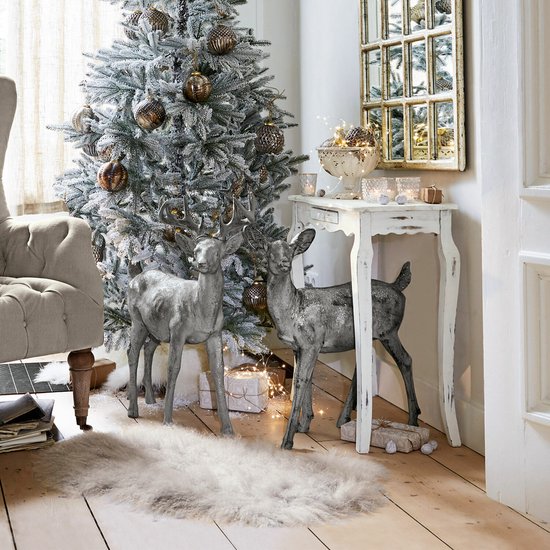 LOBERON Hert en ree in een set Pasly grijs | bol