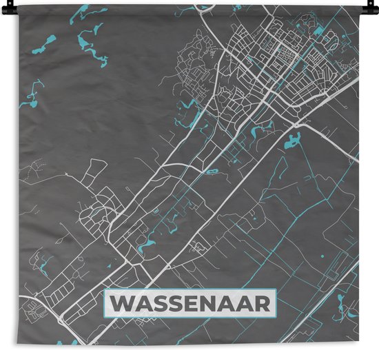 Wandkleed - Wanddoek - Kaart - Plattegrond - Stadskaart - Wassenaar ...