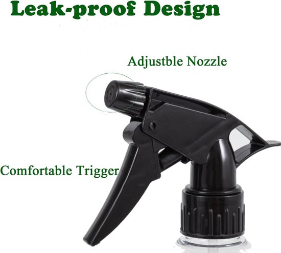 6 stuks spuitflessen 500 ml lege spuitflessen PET met beschrijfbare ...