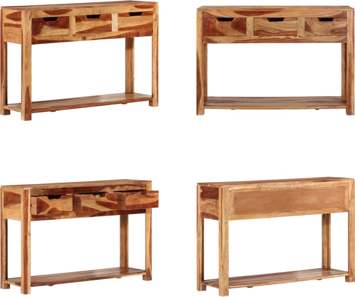 vidaXL Wandtafel 110x35x75 cm massief acaciahout - Wandtafel ...