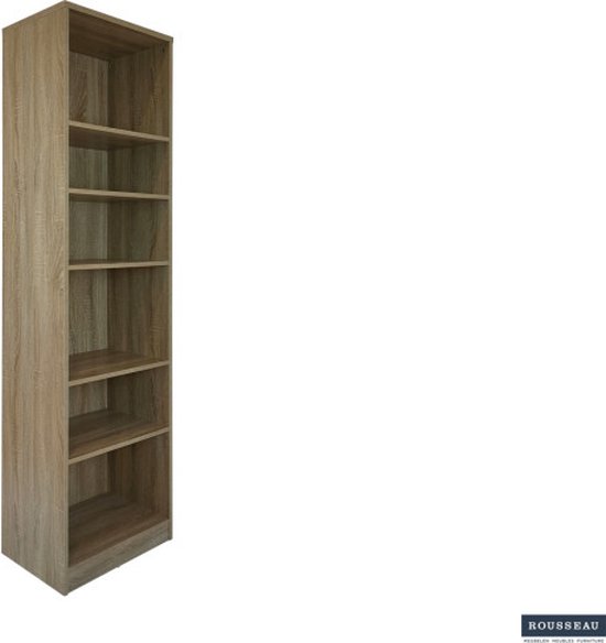 Boekenkast 'Space' 5 legplanken Sonoma, , Spaanderplaat, ABS boorden en ...