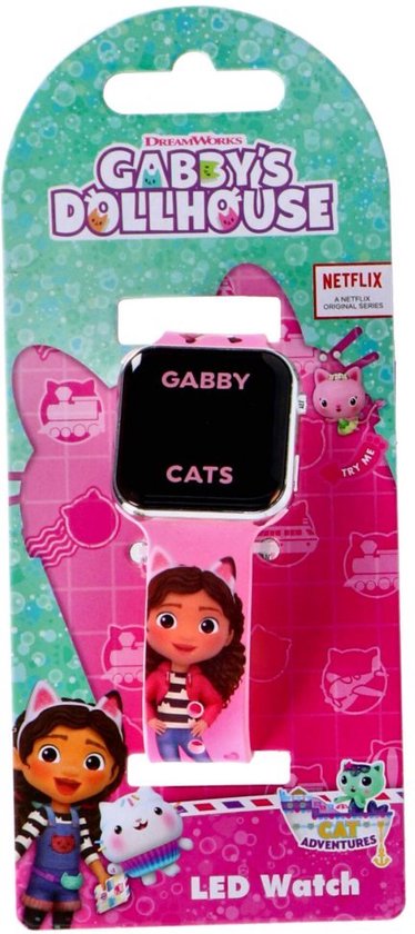 Accutime - LED Watch Gabby's Dollhouse - Kinderhorloge Met LED Display ...