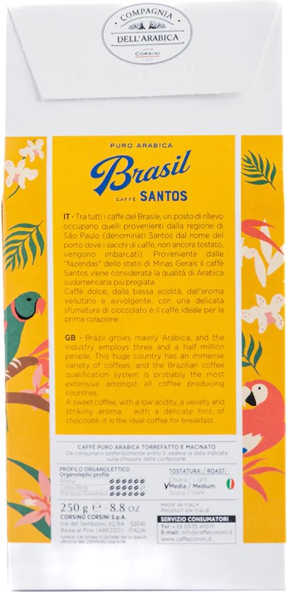 Compagnia dell'Arabica - Italiaanse koffie-Brasil Santos 'Single Origin ...