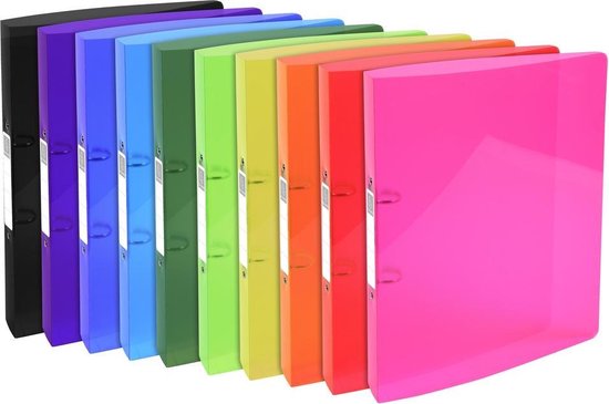 10x Ringmap IDERAMA® PP 2 ringen 30mm - A4 maxi, Geassorteerd | bol.com