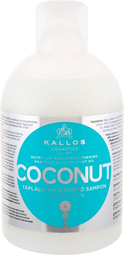 KALLOS COCONUT (KALLOS) COCONUT SHAMPOO 1000 ML | bol