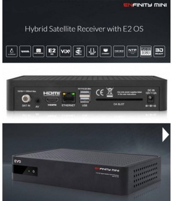 EVO MINI Enfinity Full HD - DVB-S2 (Satelliet) | bol.com