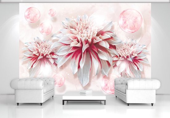 Photomural rose, revêtement mural | bol.com