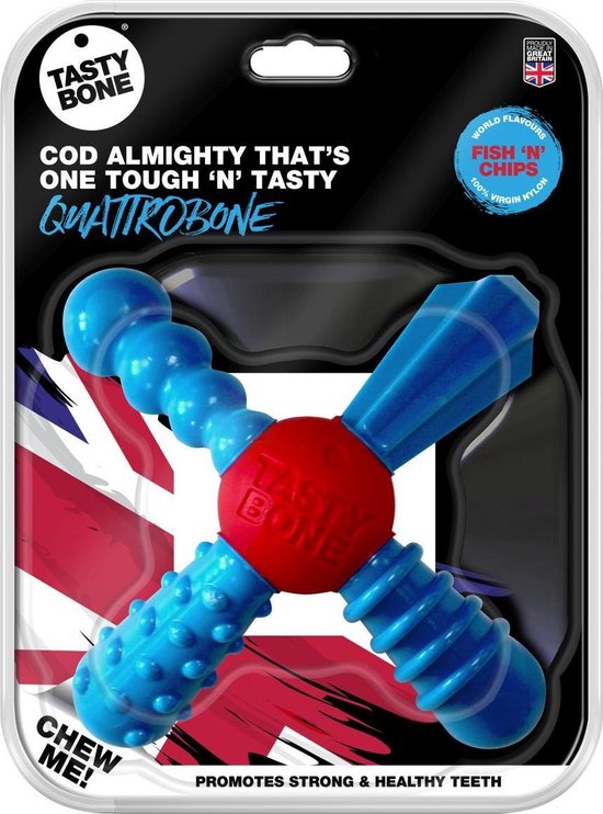 TastyBone - Large - Quattro Bone - Fish & Chips - Hond - Kauwspeelgoed ...