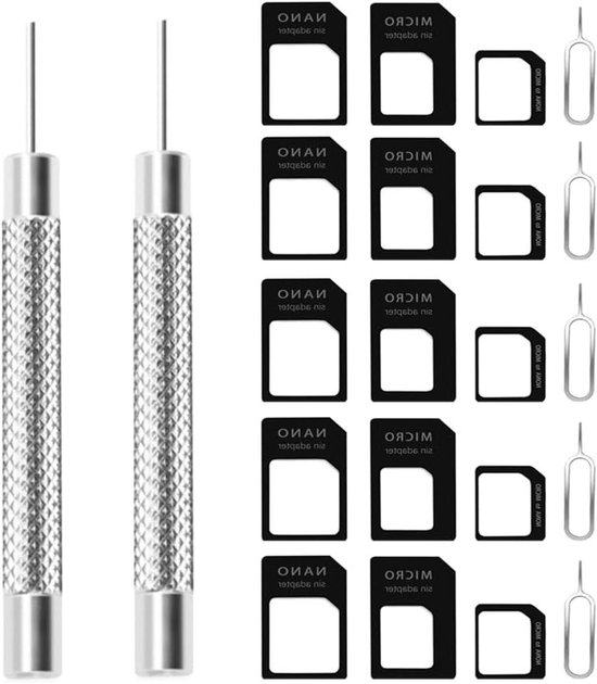 SIM-kaart-adapter - Nano SIM naar Micro Sim - 3-in-1 set - Sim ...