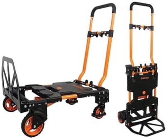 Vouwbare Handkar 136 kg - Professionele Trolley met Wielen | bol