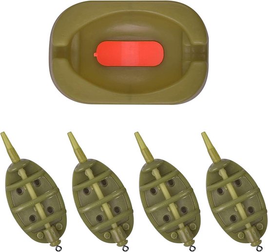 EGoods - Karper Visgerei Set met 4 Inline Methode Feeders en Rubber ...