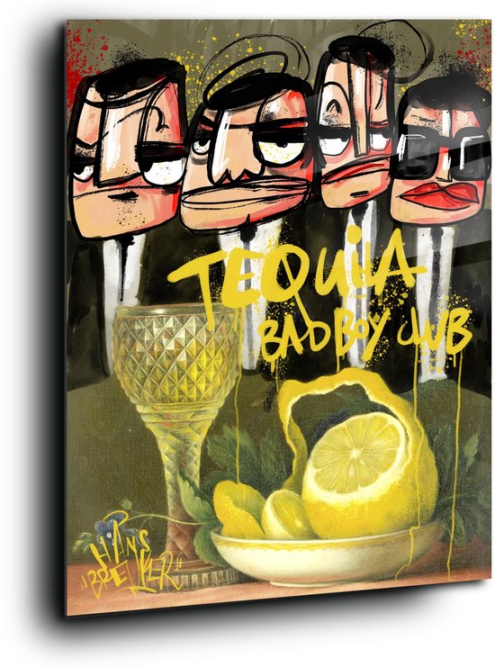 Tequila Bad Boy Club - Meerdere kleuren - Plexiglas 60 x 80 cm | bol