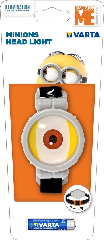 Varta Minion Headlight - hoofdlamp voor kinderen - verstelbaar - LED | bol