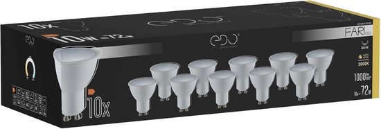 Warm witte LED lamp GU10 - 10W Multipack met 1000 Lumen licht | bol