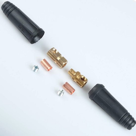 2-Pack Lassen Kabel Connector Plug - Mannelijke Rubber Messing Dinse ...