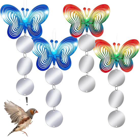 Pack van 4 Reflecterende Vogelverschikkers - Vlinder Vogelverschikkers ...