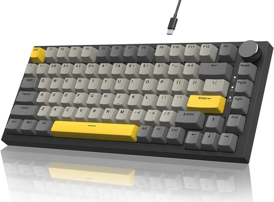 Mechanisch Toetsenbord 75% ANSI-indeling met RGB-verlichting voor ...