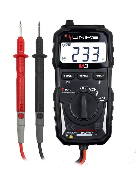 Digitale Multimeter M3 met TRMS Auto-Range 600 V CAT III - Nauwkeurig ...