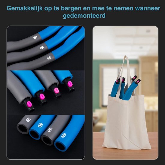 Hula Hoepel 6 Delen Ø100cm Fitness Hoepel Buikspieren Versterken ...