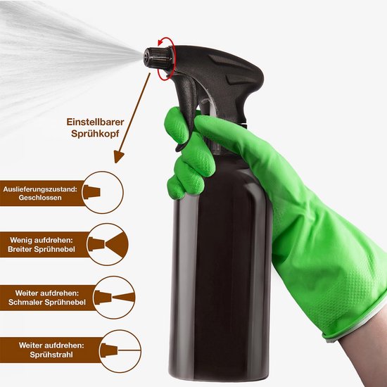 Zwarte Kunststof Spuitfles 3 x 500 ml – Navulbare Spuitfles voor ...