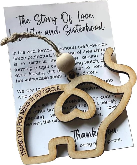 Houten Olifant Ornament | Symbool voor Vriendschap en Zusterschap ...