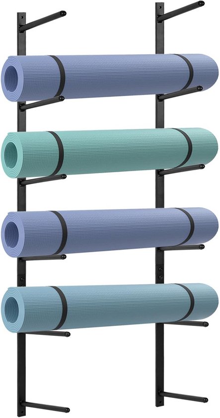 Wandrek 6 Stuks voor Yogamatten, Foam Rollers en Skateboards - Zwart | bol