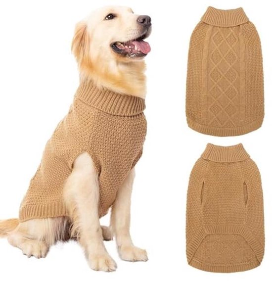 Mihachi Hondentrui met rolkraag - hondentrui winterjas kleding ...