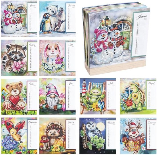 Diamond Painting Kalender 2024 & 2025 – Handgemaakt DIY Craft Set met ...