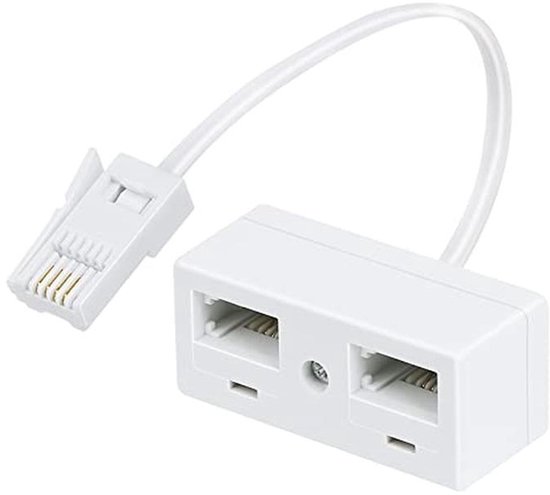 Telefoonsplitter 2-wegs BT adapter - RJ11 aansluiting man naar 2 ...