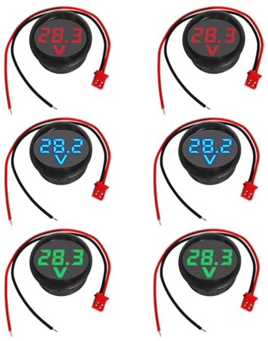 Digitale Voltmeter DC 4-100V - 3-digit LED Display Spanningsmeter voor ...