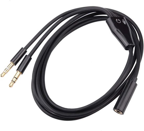 Audio Splitter Y Adapter 3.5 mm - Dual Audio en Microfoon Splitter voor ...