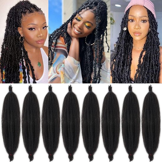 8 Pakken Pre-Gescheiden Spring Twist Haar 60 cm voor Crochet Vlechten ...