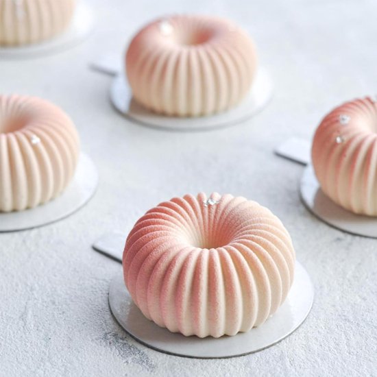 6 Holes Rond Vorm Chocolade Mousse Crown Turban Donuts Silicone Bakvorm ...