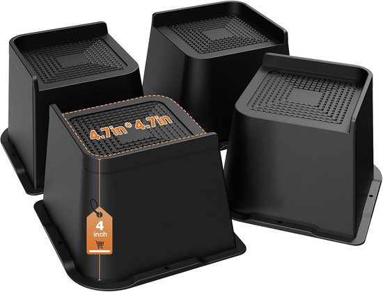 Bedverhogers 2" tot 8" - Verstelbare Heavy Duty Meubelverhogers tot ...