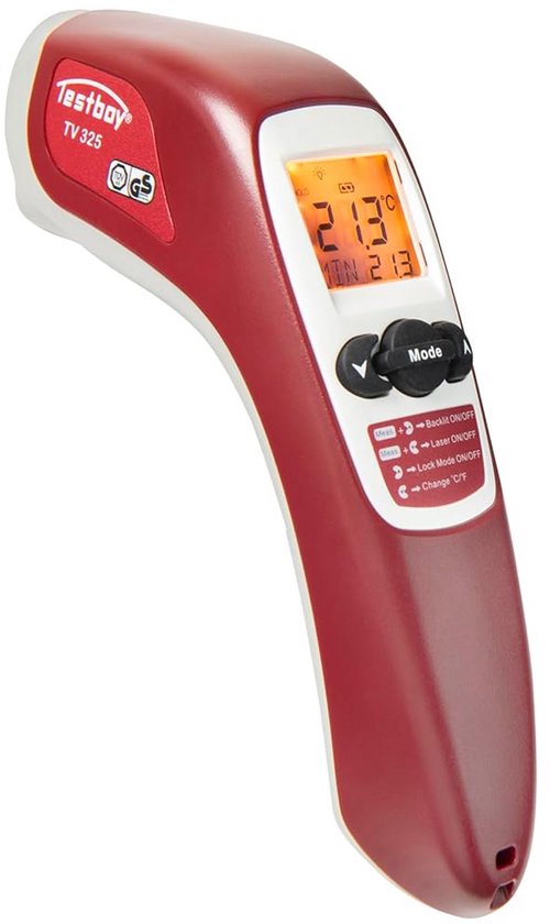 Infrarood Temperatuurmeter met Instelbare Emissiviteit en K-Type Sensor ...