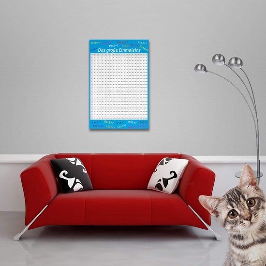 Grote Educatieve Poster 'Het Grote Eenmalig' met Zilverkleurig MDF ...