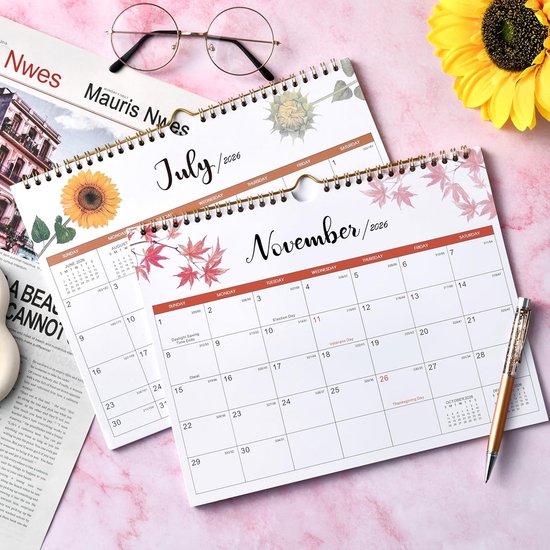 Wandkalender 18 Maanden 2025-2026 (Juli 2025 - December 2026) - Compact ...