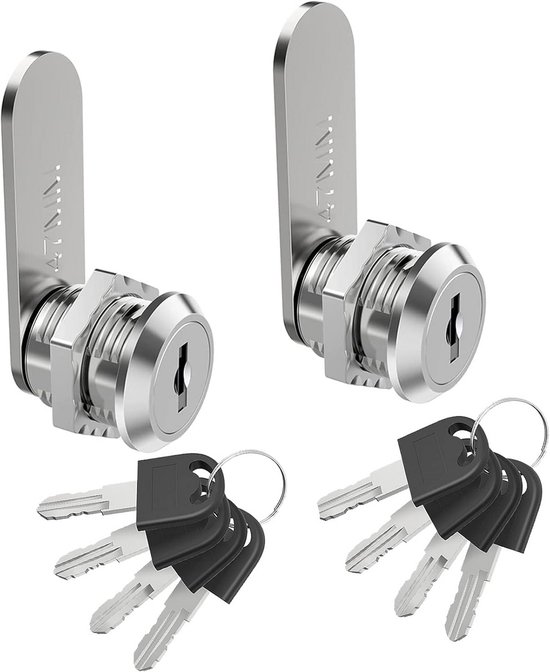 Brievenbusslot 4 sleutels - 2 stuks - 16 mm diameter - 18 mm ...