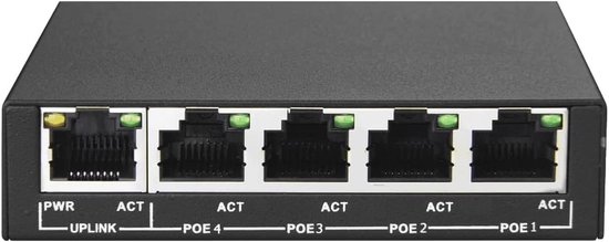 Mini Poe Switch met 5 Poorten, Power over Ethernet, 802.3af, 802.3at ...