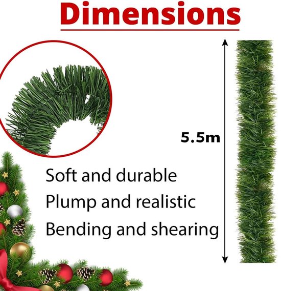 Kerstslingers Dennenguirlande Decoratie Kerstmis -kerstslinger groen ...