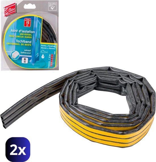 Ellen Tochtband Zelfklevend – 6 Meter – Universeel Deuren & Ramen – 7 ...