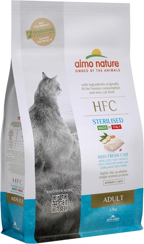 Droogvoer voor volwassen gesteriliseerde katten met 100% verse ...
