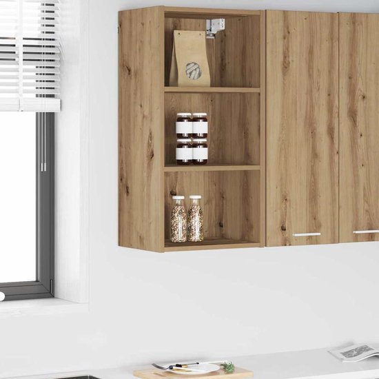 Wandkast | Hangkast | Muurkast | Opbergkast Riga Artisan Eiken 40 x 29 ...