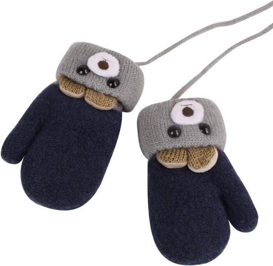 Warme Gebreide Wanten met Koord voor Baby en Peuter (1-5 Jaar) - Fleece ...
