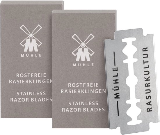 Set van 20 scheermesjes voor veiligheidsscheerapparaten, roestvrij ...