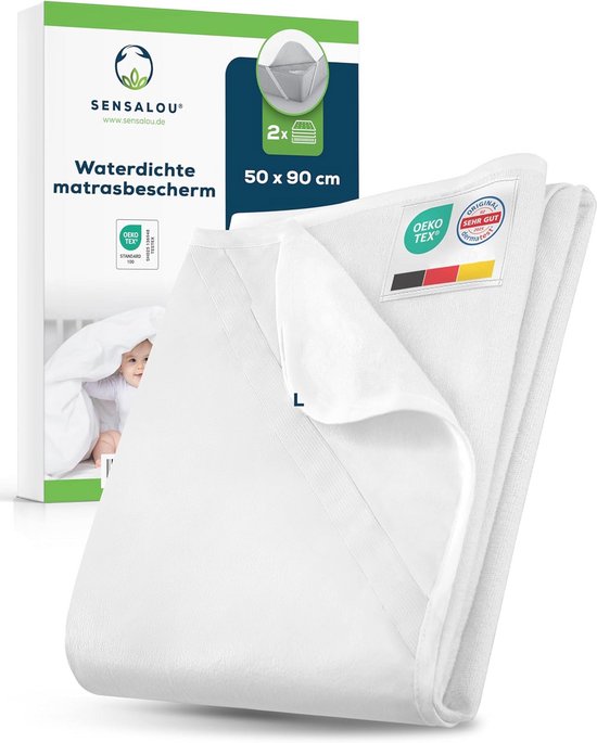 Waterdichte Matrasbeschermer voor Babybed 50 x 90 cm - 2 Stuks | bol